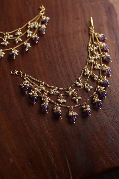 Pearl Layer Beads Ear Chain – zahana