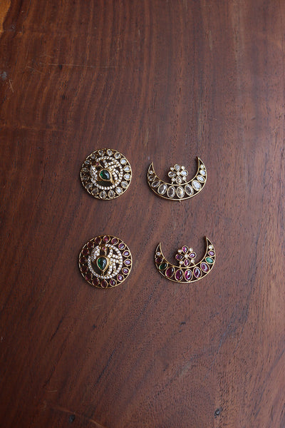 Dull Gold Peacock Sun Moon Hair Accessory – zahana